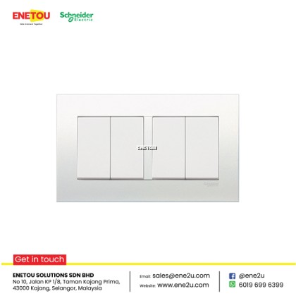 SCHNEIDER VIVACE KB34 16AX 4 GANG 1-WAY SWITCH WHITE