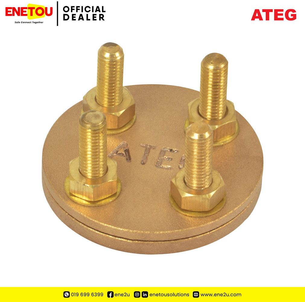 ATEG PTCG2612 26 x 12mm Lightning Plate Type Test Clamp Copper