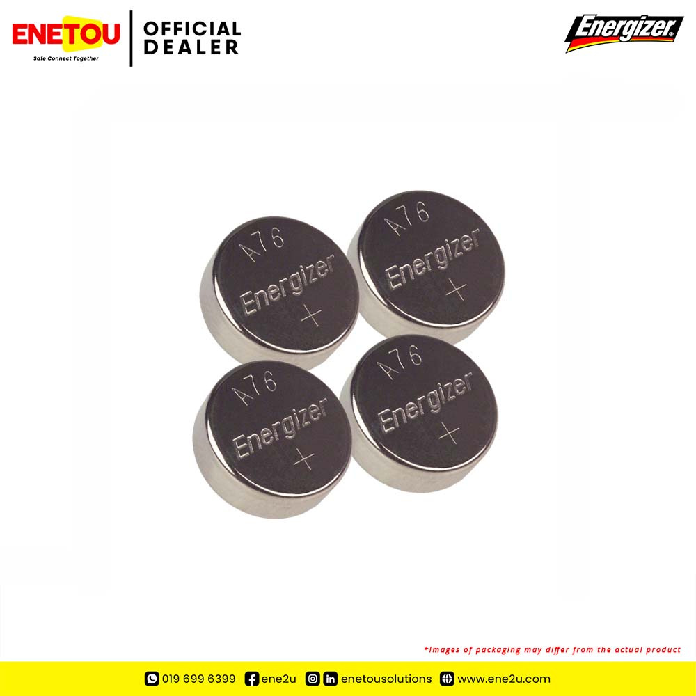 ENERGIZER® MINIATURE ALKALINE A76 BATTERIES 2PCS/CARD