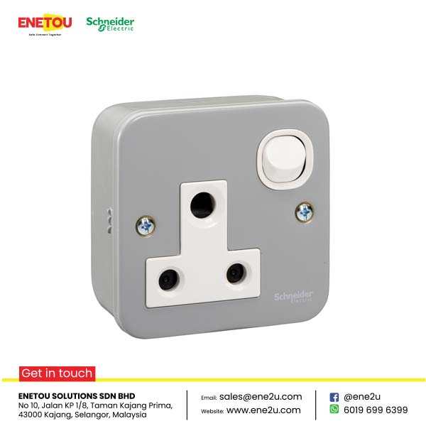 Ene2u.com | SCHNEIDER ESM15 15A 1 GANG SWITCHED SOCKET OUTLET